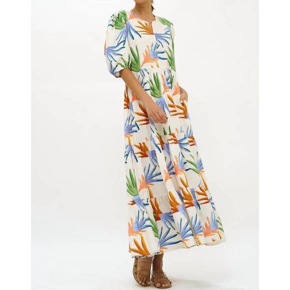 Oliphant | Dresses | New Oliphant Puff Sleeve Maxi Dress In Floral ...